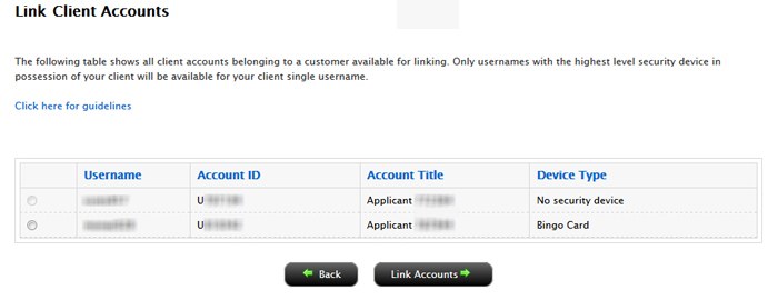Link Client Accounts/Users