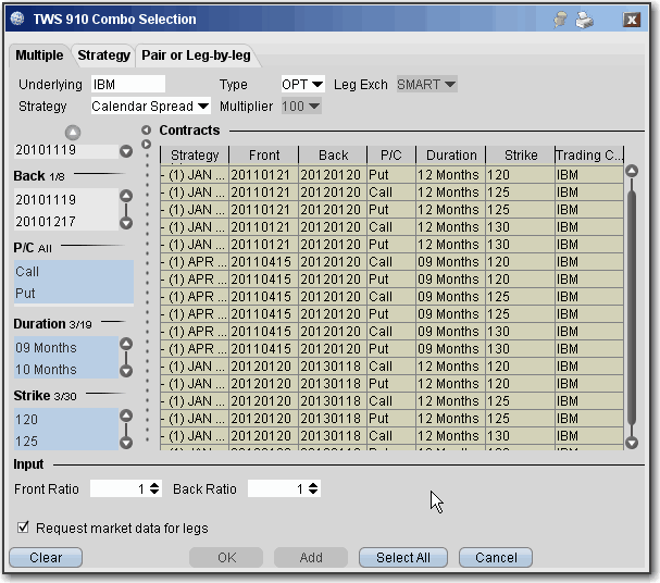 About Combination Orders
